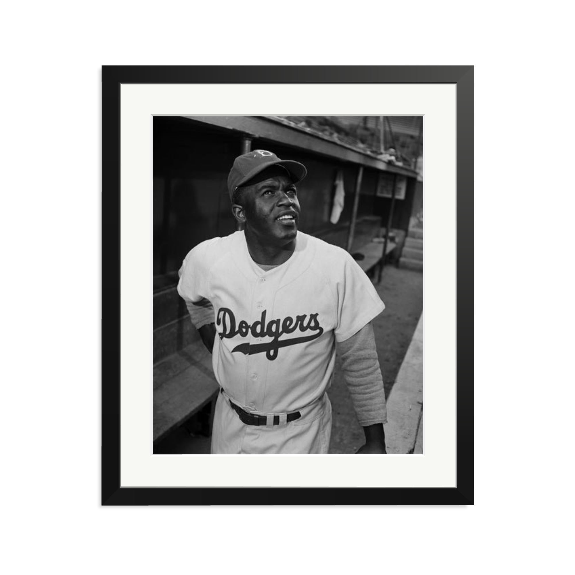 Jackie Robinson 1950 Framed Print | Uncrate Supply