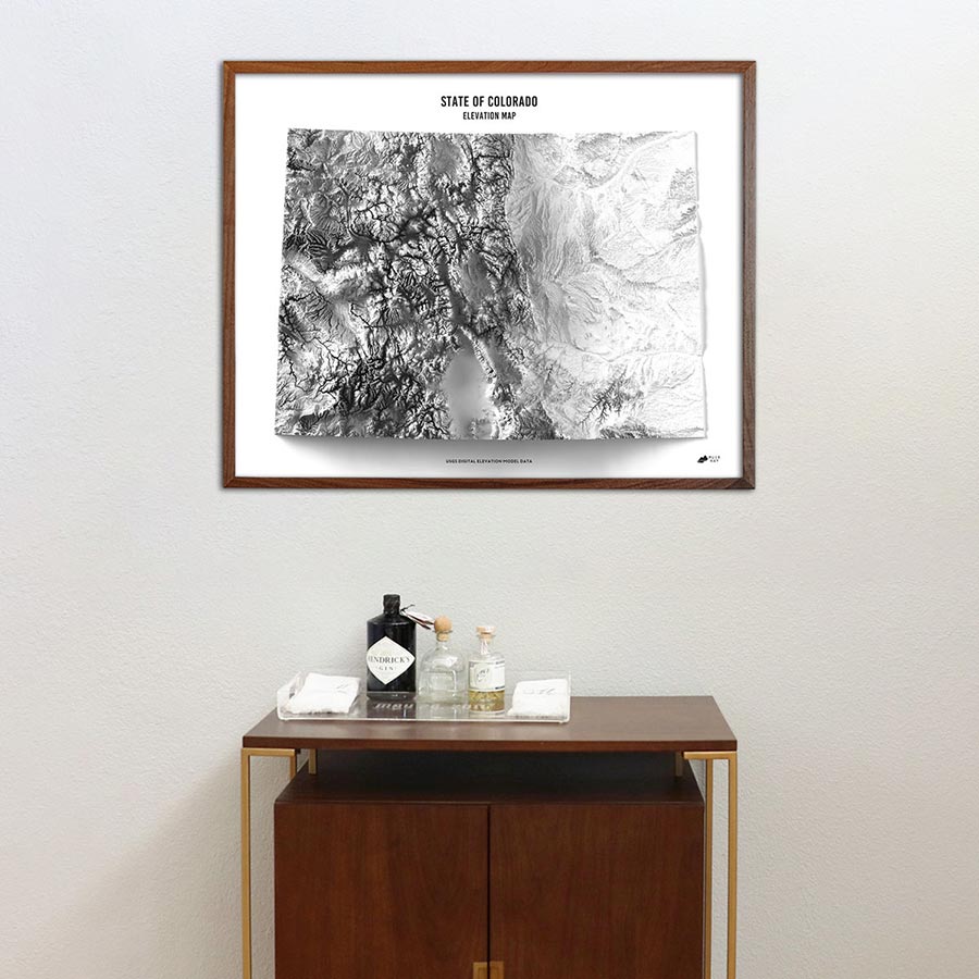 Colorado Elevation Map | Uncrate Supply