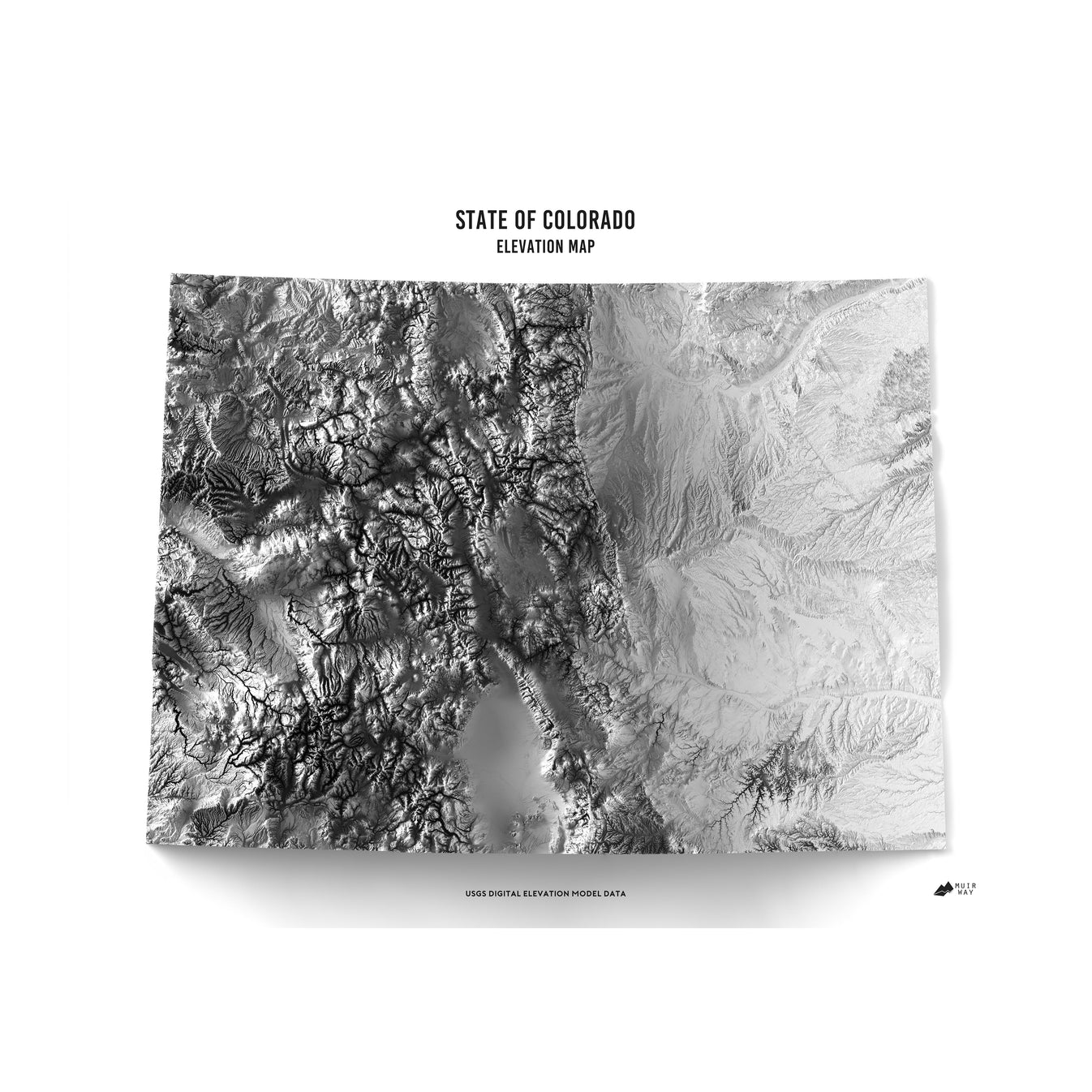 Colorado Elevation Map | Uncrate Supply