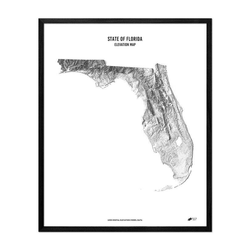 Florida Elevation Map | Uncrate Supply