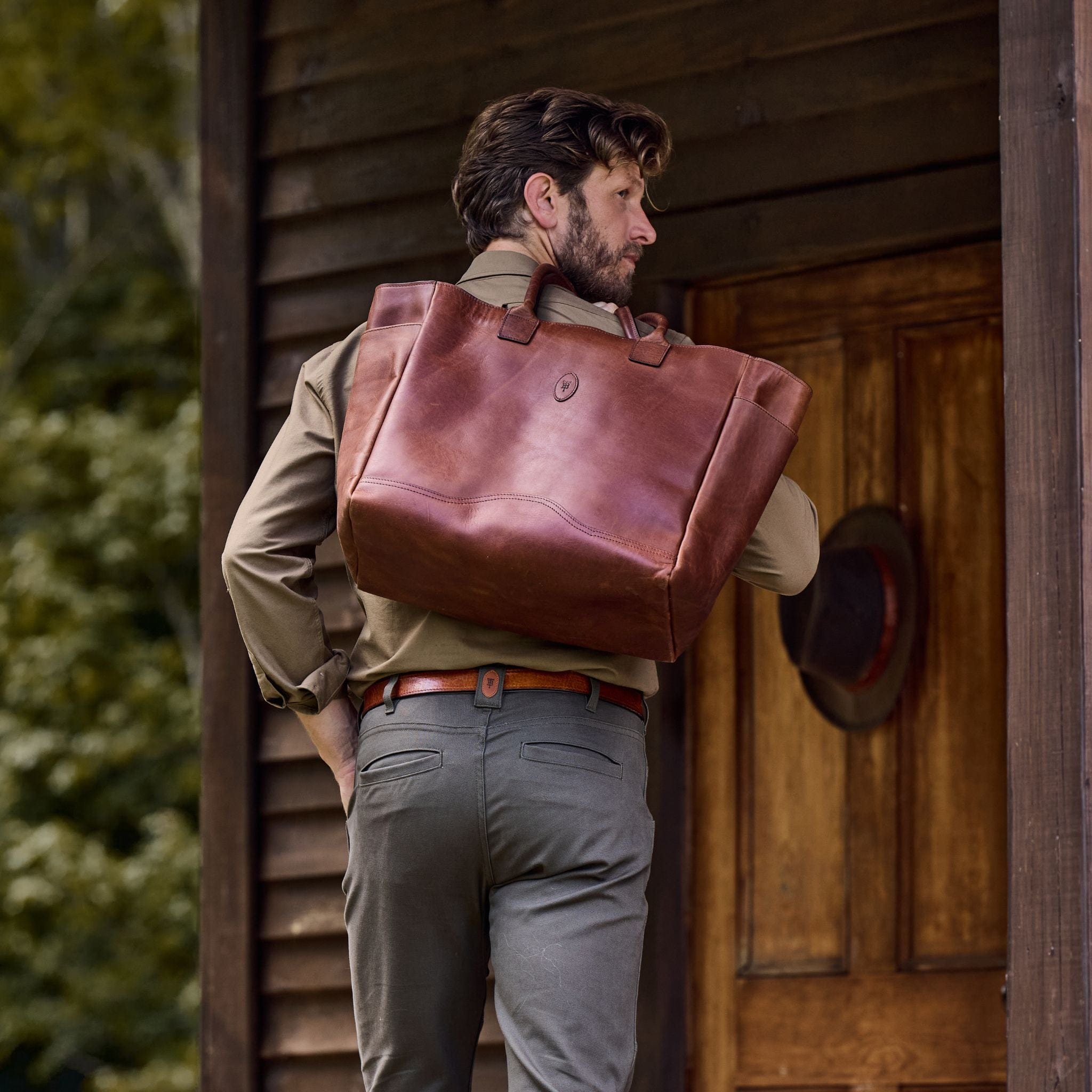 Tom Beckbe Leather Carryall Bag | Uncrate Supply