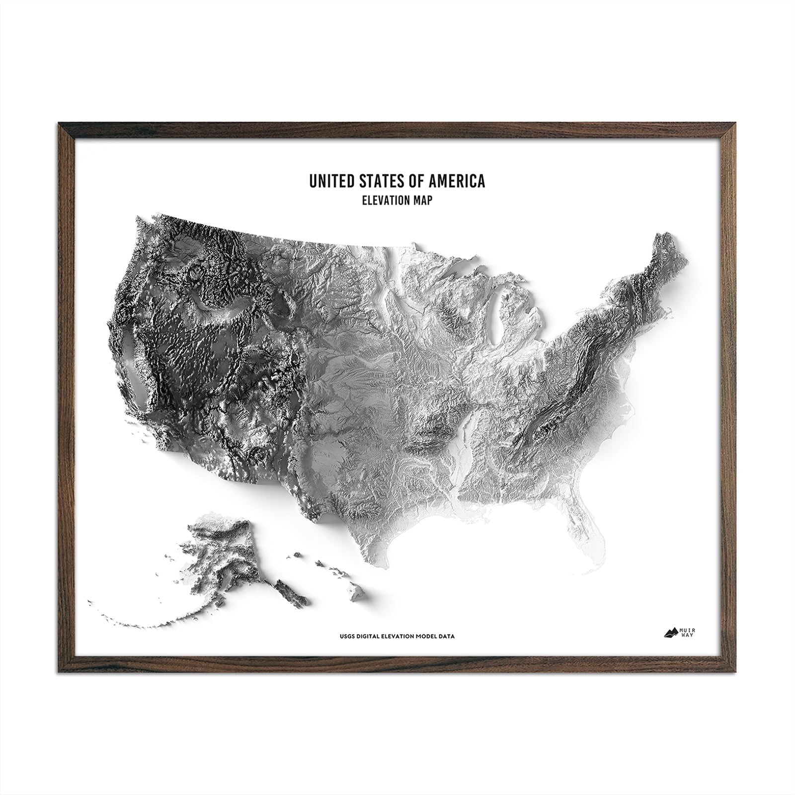 USA Elevation Map | Uncrate Supply