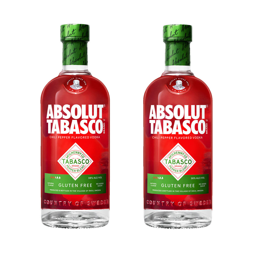 Absolut Vodka Tabasco 2 Bottle Set | Uncrate Supply