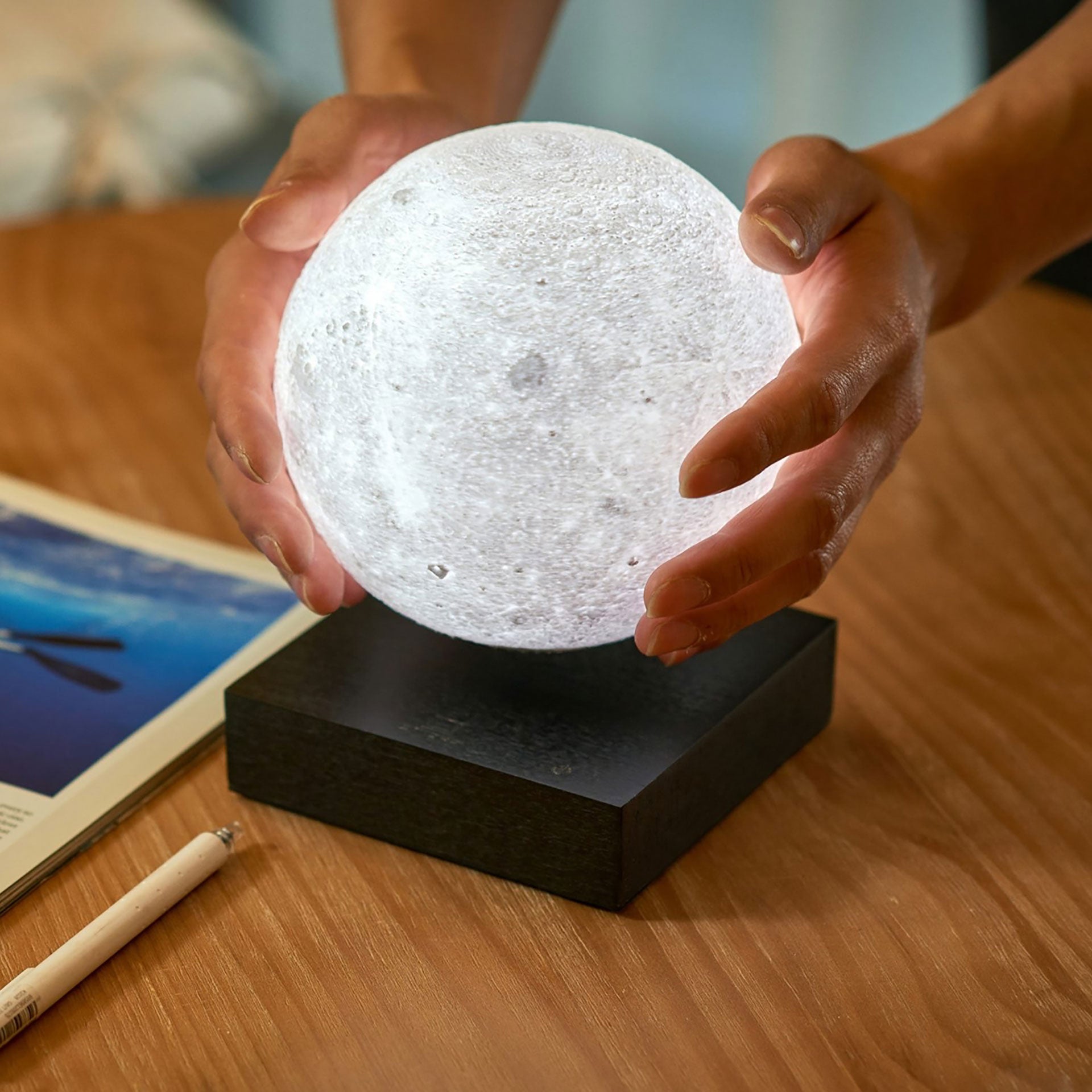 Levitating Moon Lamp | Uncrate Supply