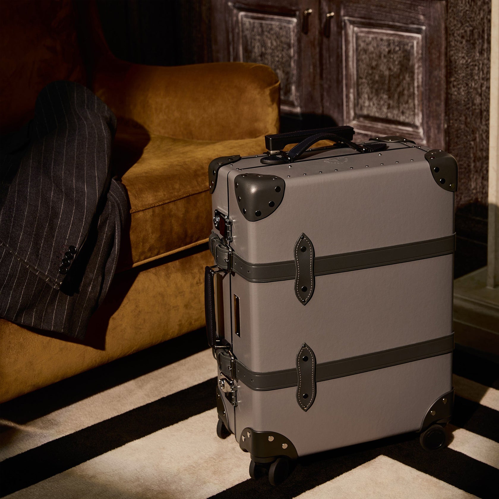 Globe-Trotter x 007 Graphite Grey Carry-on Bag | Uncrate Supply