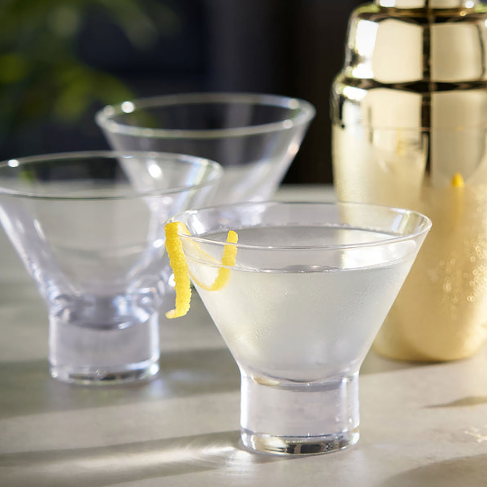 Heavy Base Crystal Martini Glasses | Uncrate Supply