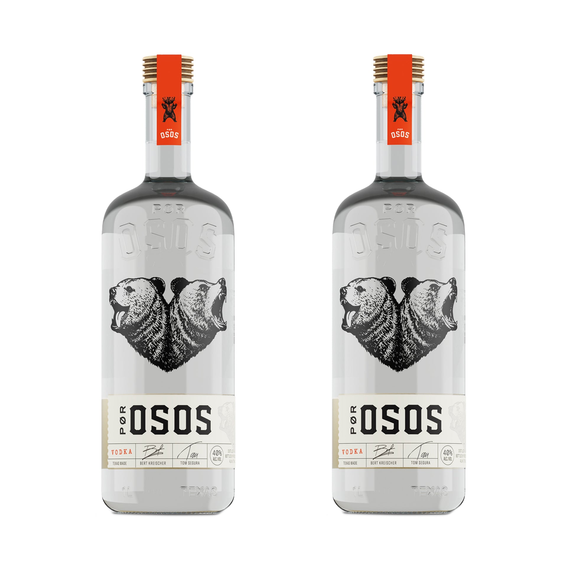 Por Osos 1L Vodka 2 Bottle Set | Uncrate Supply