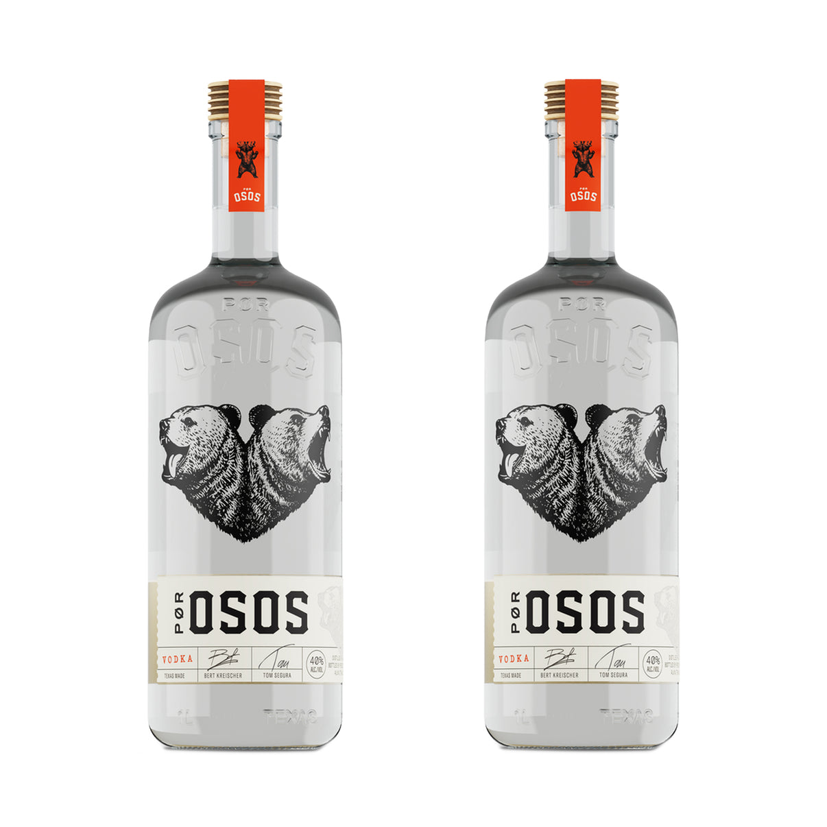 Por Osos 1L Vodka 2 Bottle Set | Uncrate Supply