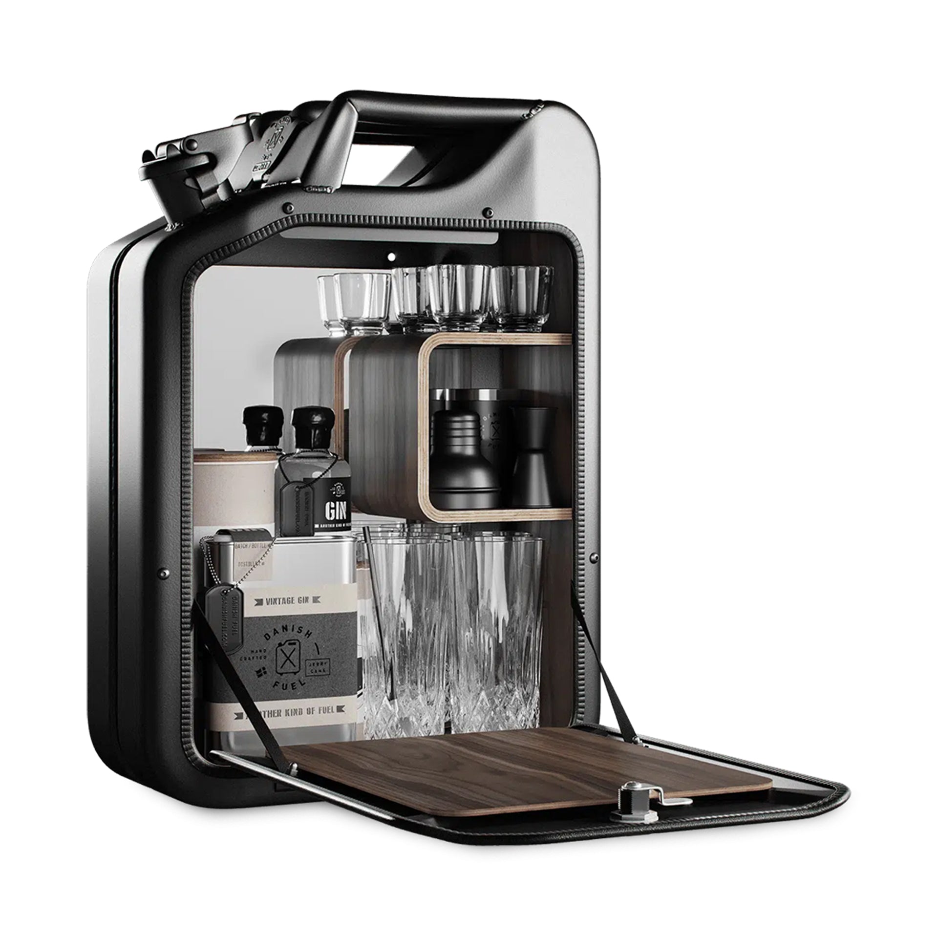 Reclaimed WWII British Fuel Can Bar Cabinet | Uncrate Supply