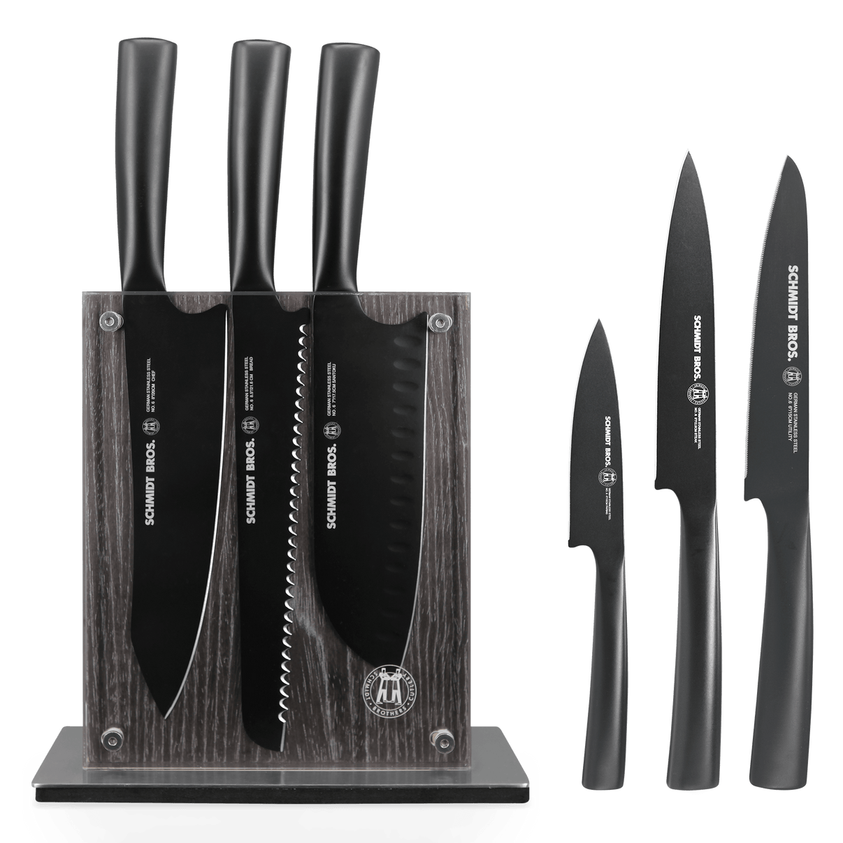 Schmidt Bros. Jet Black Knife Block Set | Uncrate Supply