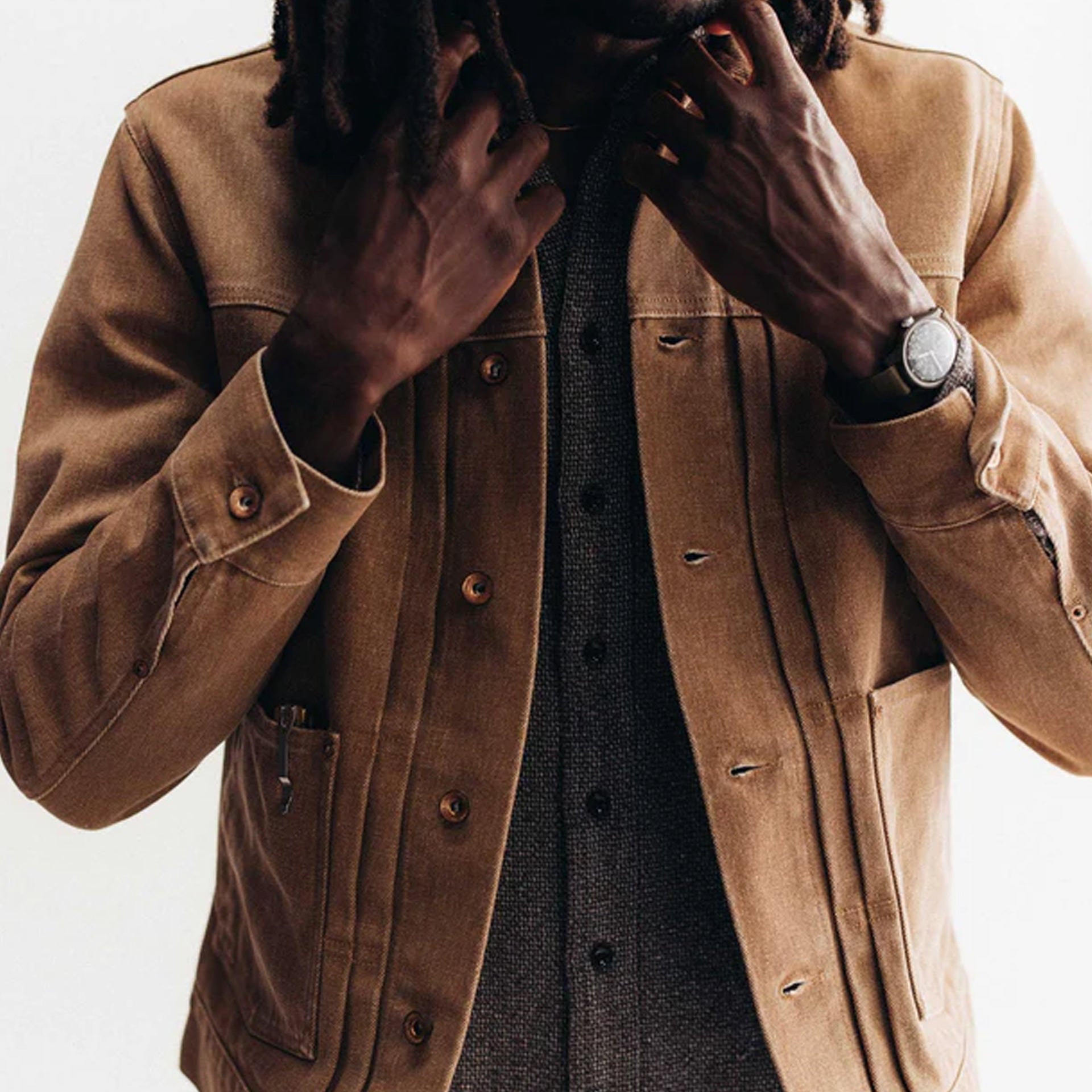 Taylor Stitch Tobacco Chipped Canvas Ryder Jacket | Uncrate Supply