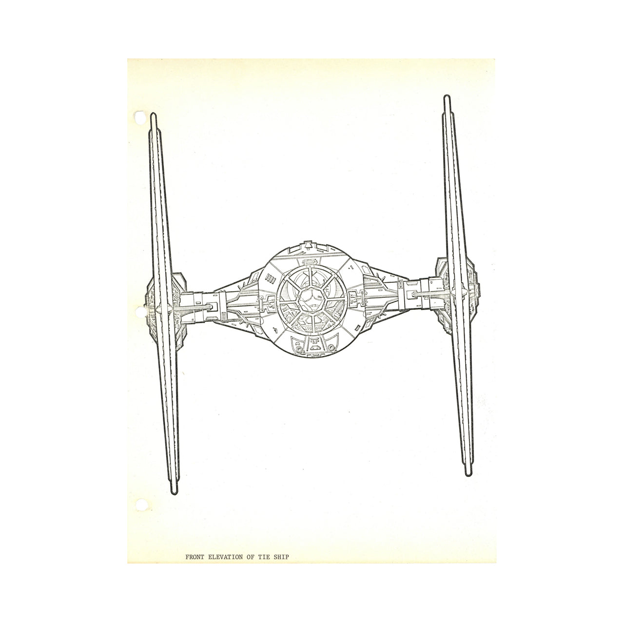 Star Wars: The Empire Strikes Back - Front View of Tie Fighter Print ...