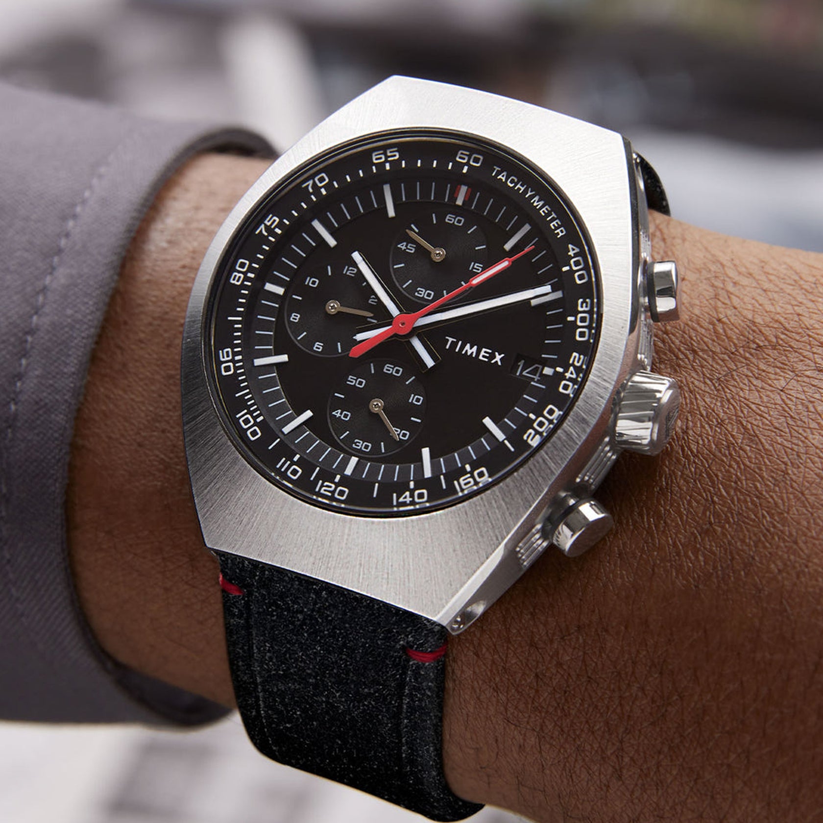Timex Legacy Tonneau Chronograph Leather Strap Watch | Uncrate Supply