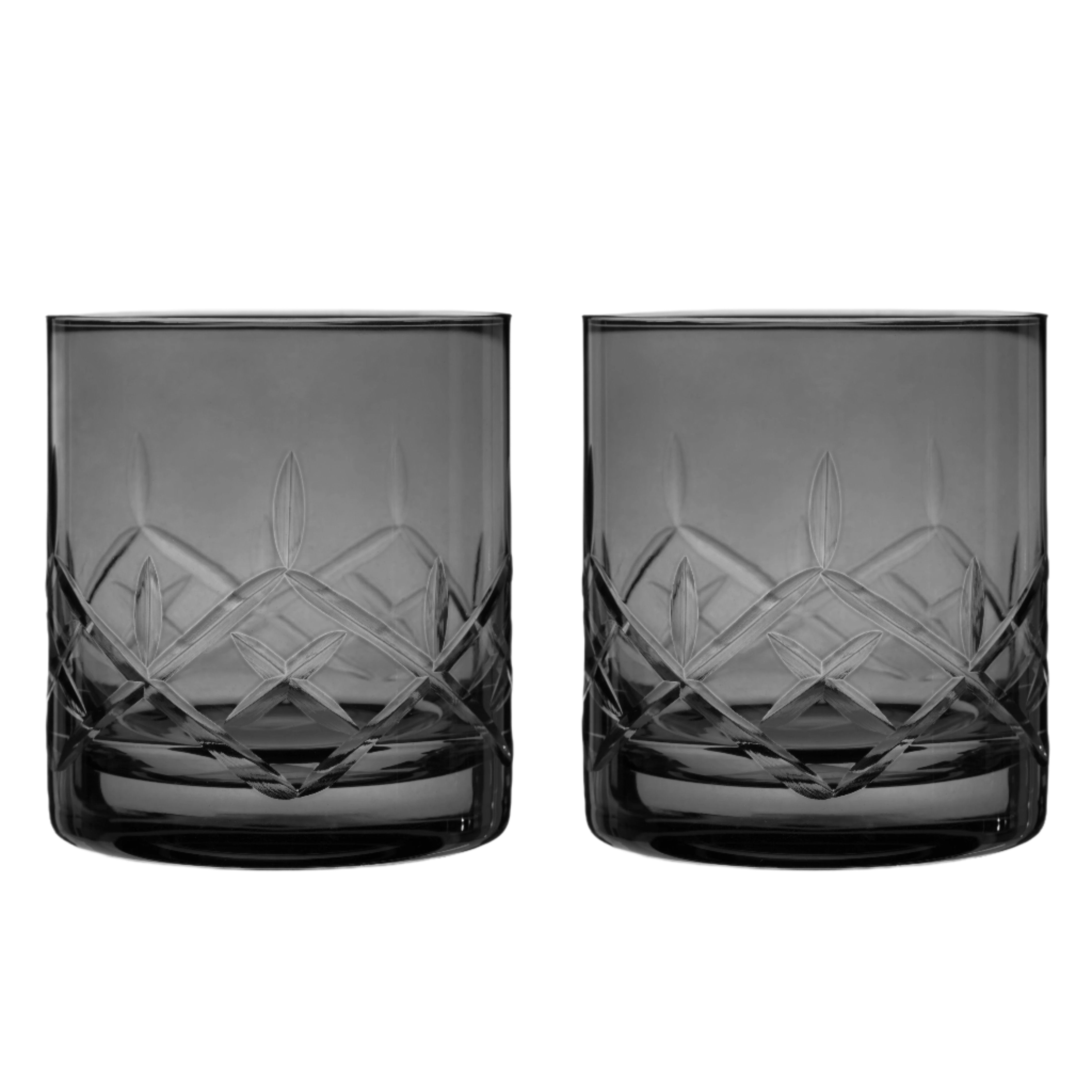 Admiral Crystal Smoke Rocks Glasses | Uncrate Supply